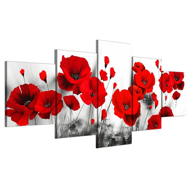 Tableau Fleurs Rouges | Tableau factory & Tableau factory