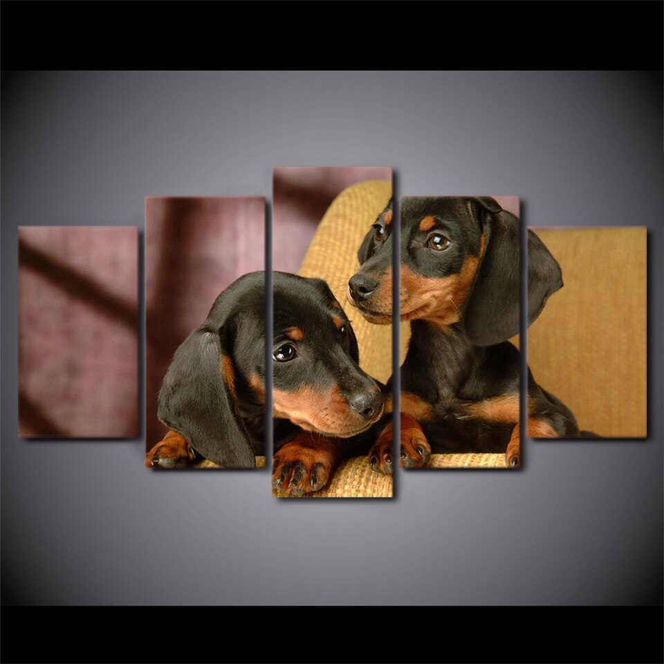 Tableau Chiots Teckel | Tableau factory & Tableau factory